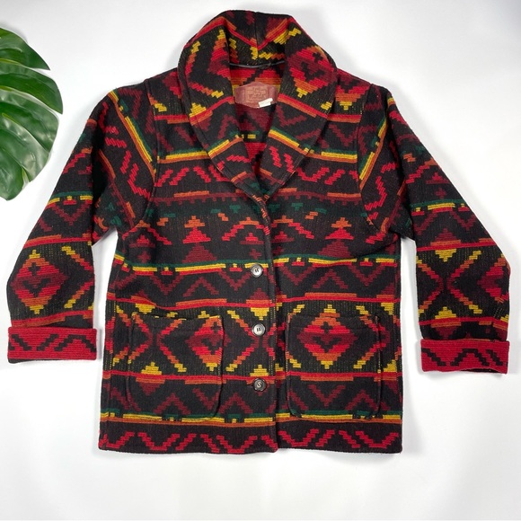 Woolrich | Jackets & Coats | Vtg Woolrich Oversized Aztec Native ...